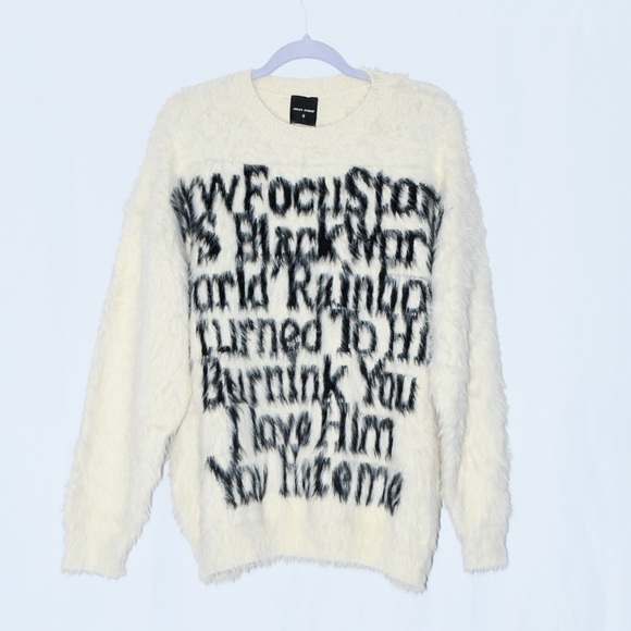 No Brand | Sweaters | Goth Fuzzy Oversized Sweater | Poshmark